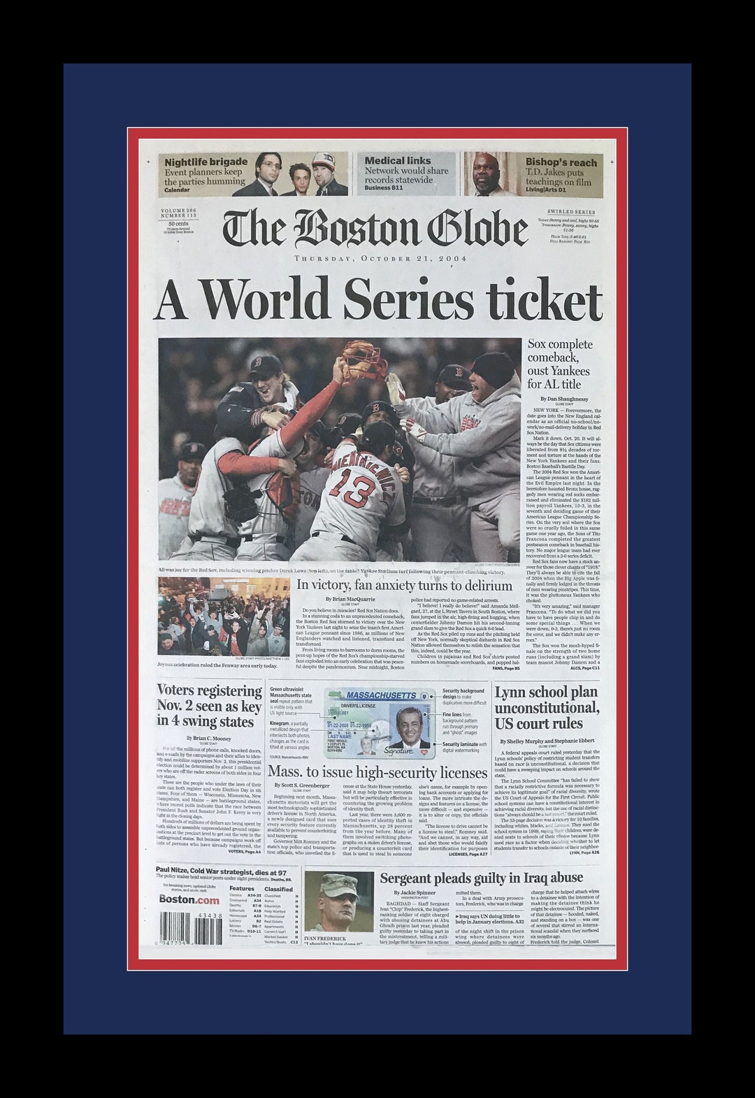 Boston Red Sox - 2004 ALCS - 0-3 Series Comeback Vs. Yankees - Boston ...
