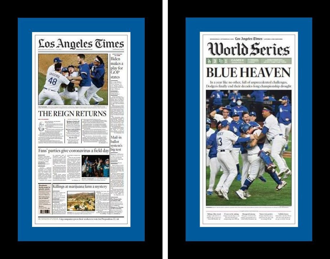 Los Angeles Dodgers - 2020 MLB World Series Champions - L.A. Times ...