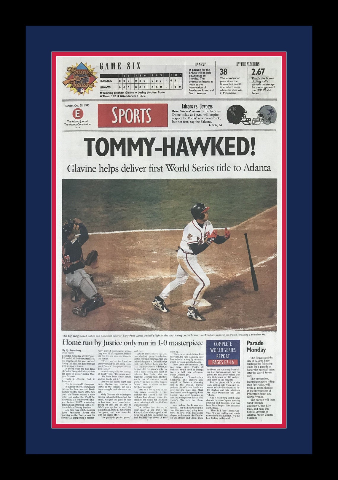 Atlanta Braves - 1995 World Series Title - Atlanta Journal Constitution ...