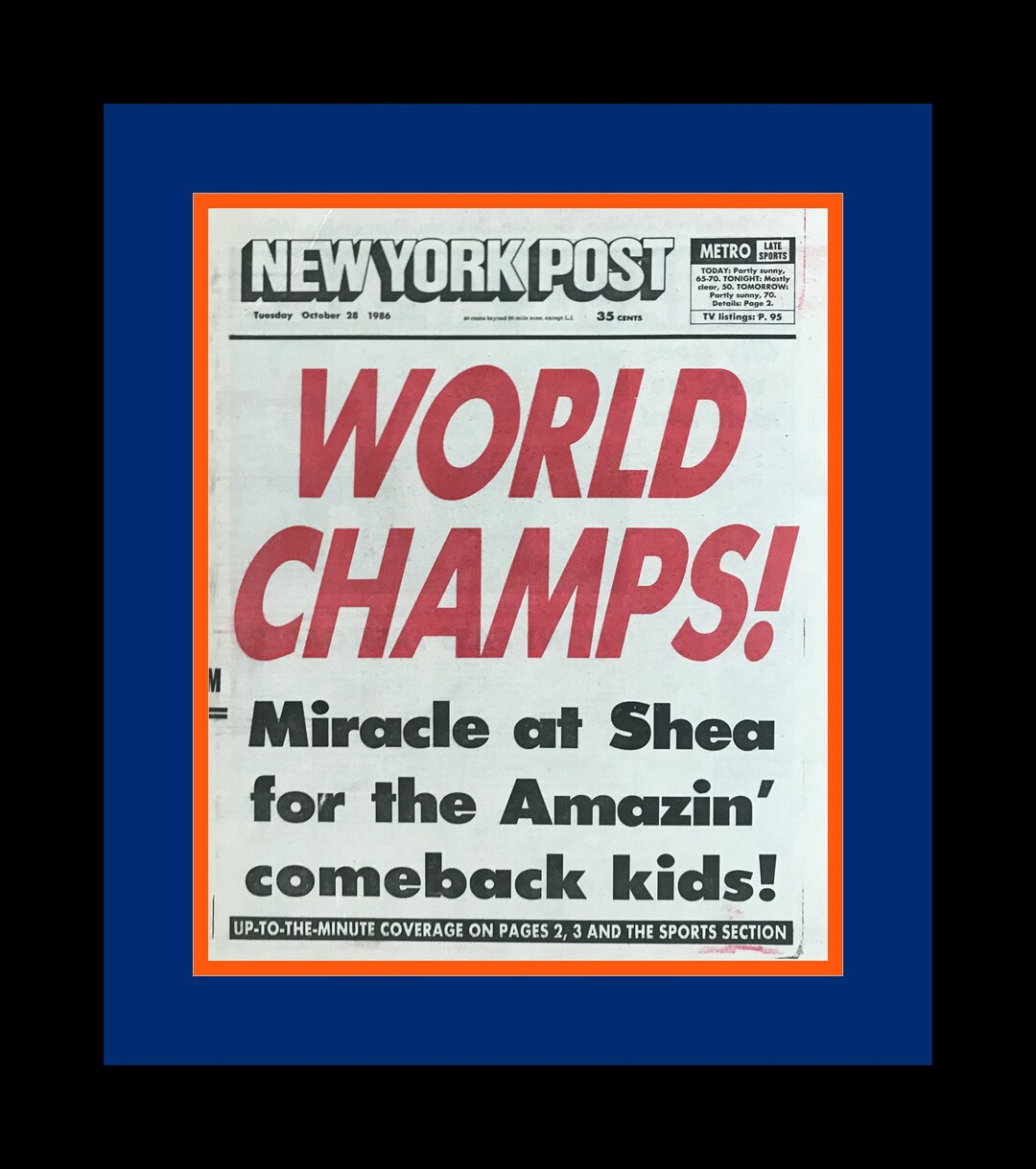 New York Mets - 1986 MLB World Series Champions - New York Post ...