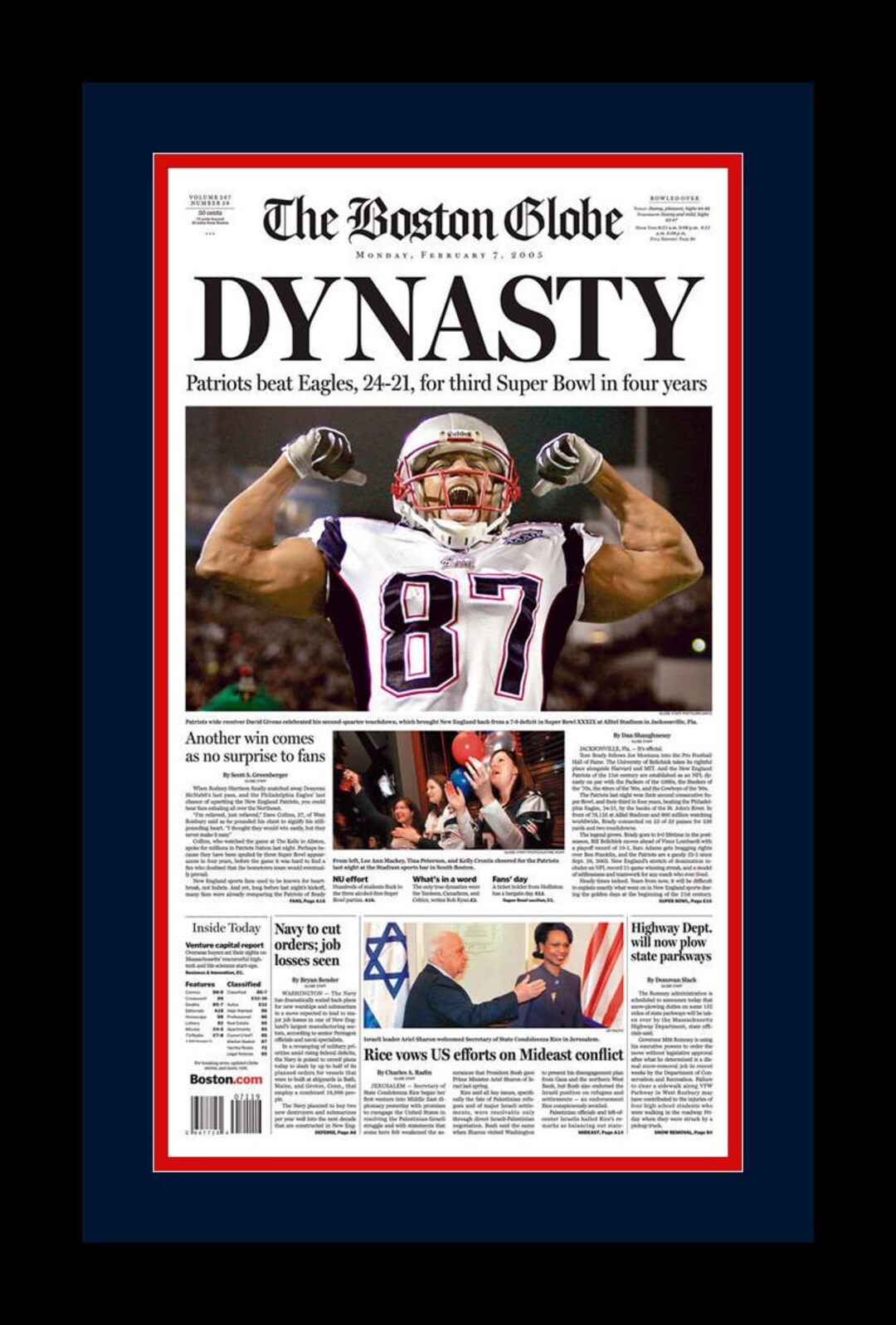 New England Patriots - 2005 Super Bowl Champions - Boston Globe ...