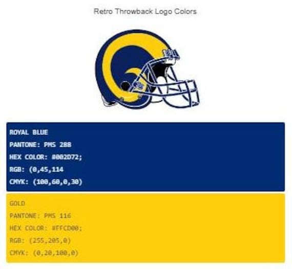 Los Angeles Rams Colors