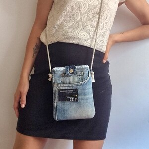 Denim Small Purse Upcycled , Denim Small Bag , Denim Coinpurse With ...