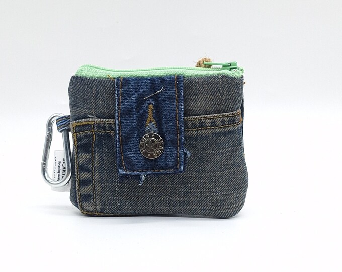 Denim Wallet , Upcycling Denim Wallet , Denim Coin Purse - Etsy