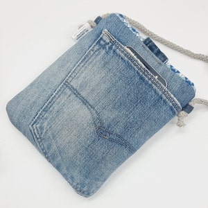 Denim Small Purse Upcycled , Denim Small Bag , Denim Coinpurse With ...