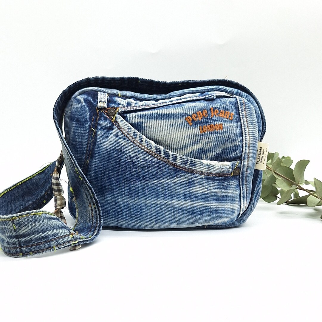 Jeans Bag , Crossbody Bag Strap , Denim Crossbody Purse , Recycled ...