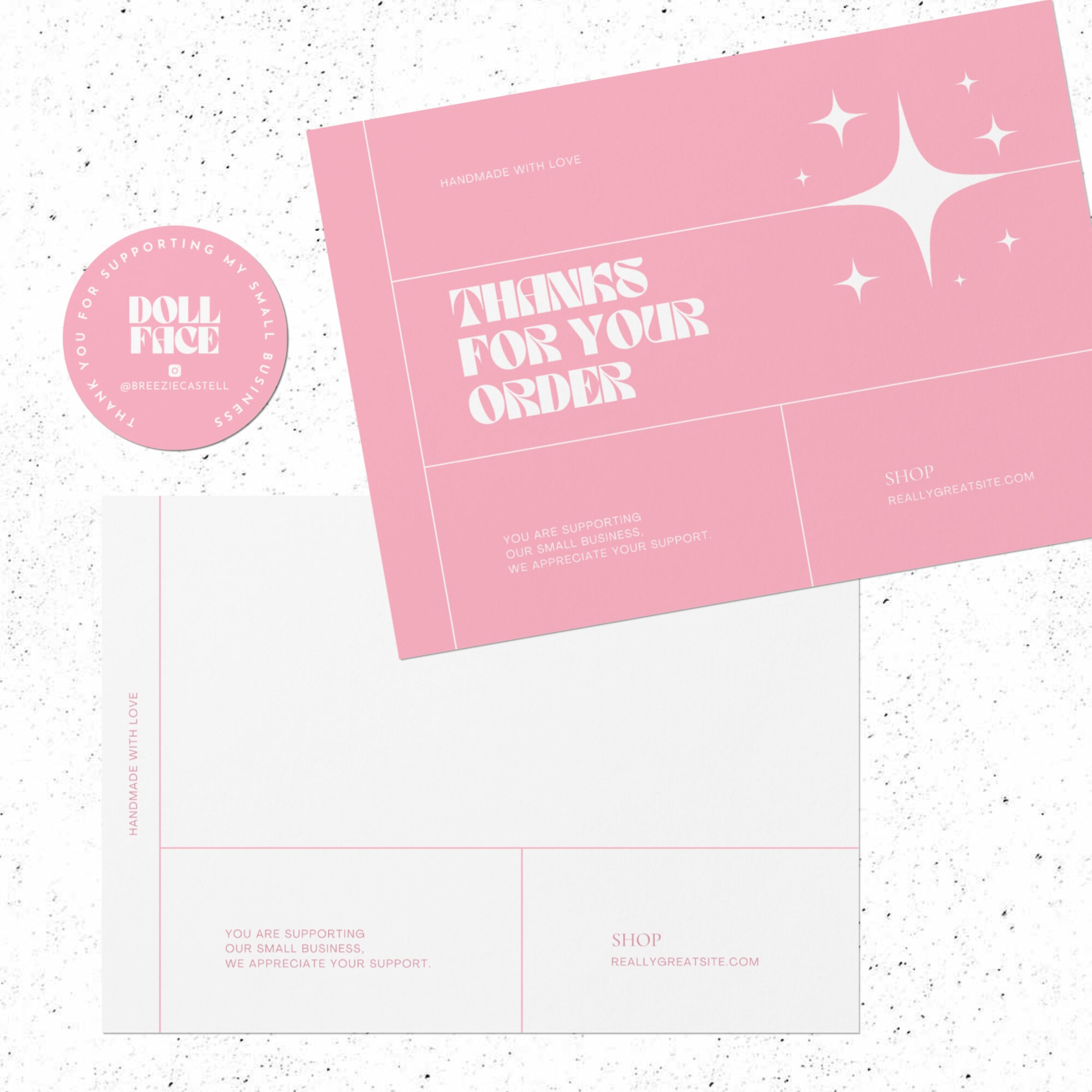 Mini THANK YOU CARDS, Order Insert Card, Small Business Purchase Cards ...