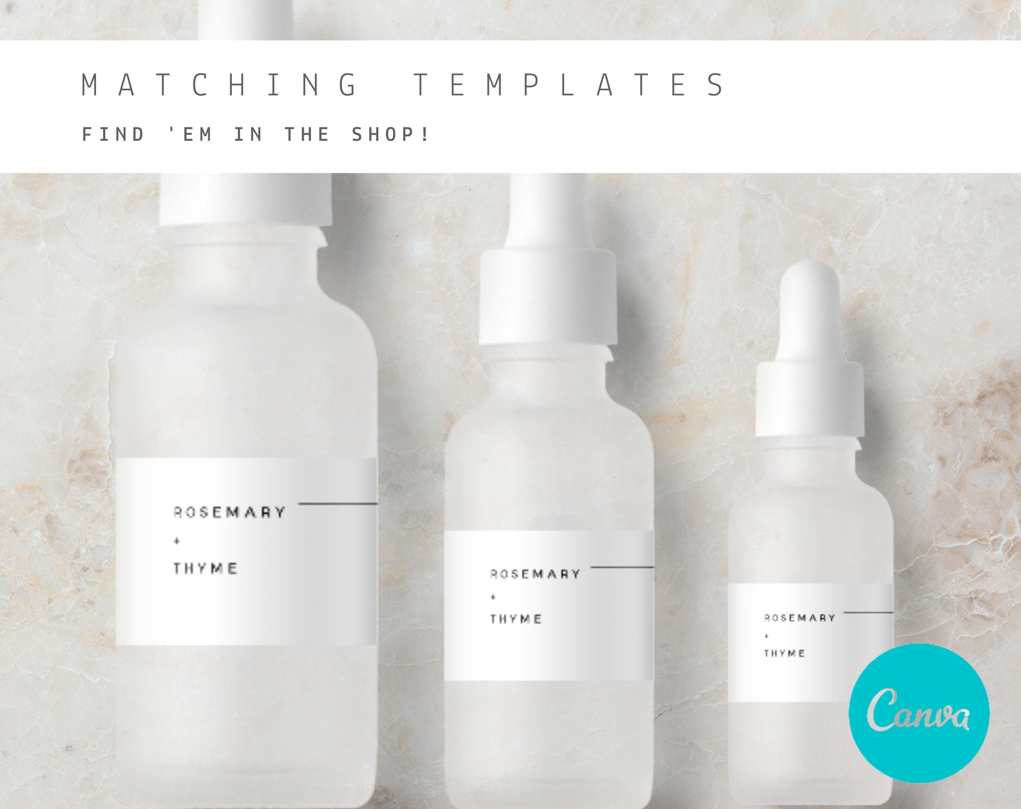 ROSEMARY TEMPLATE OIL Label Template Customized Elegant Oil | Etsy ...