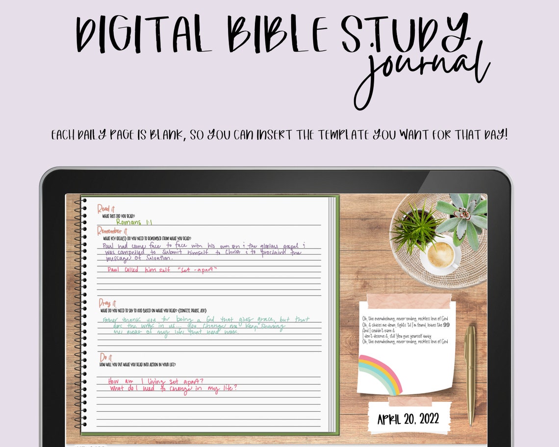 Digital Bible Study Journal Sticker Book - Etsy