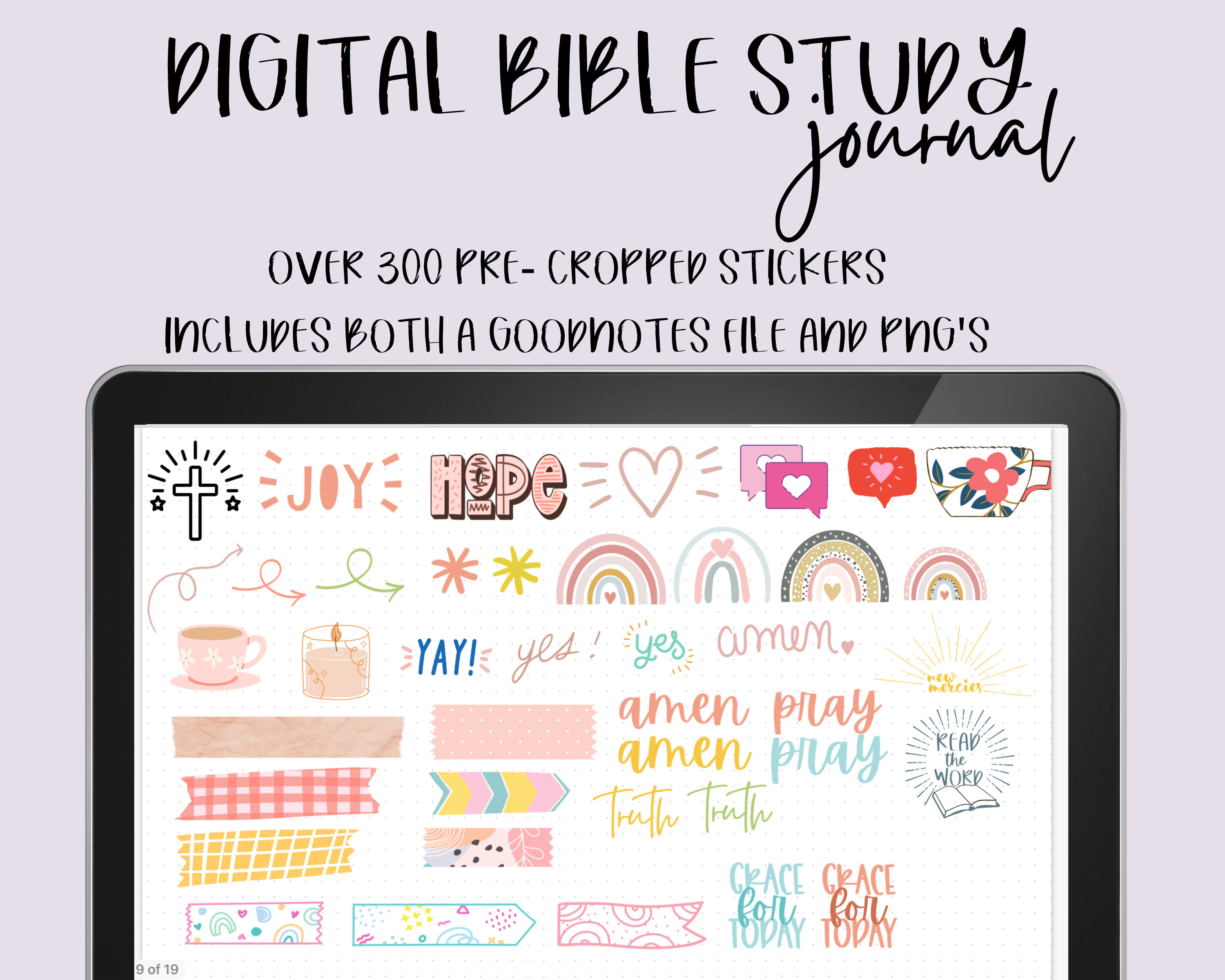 Digital Bible Study Journal Sticker Book - Etsy