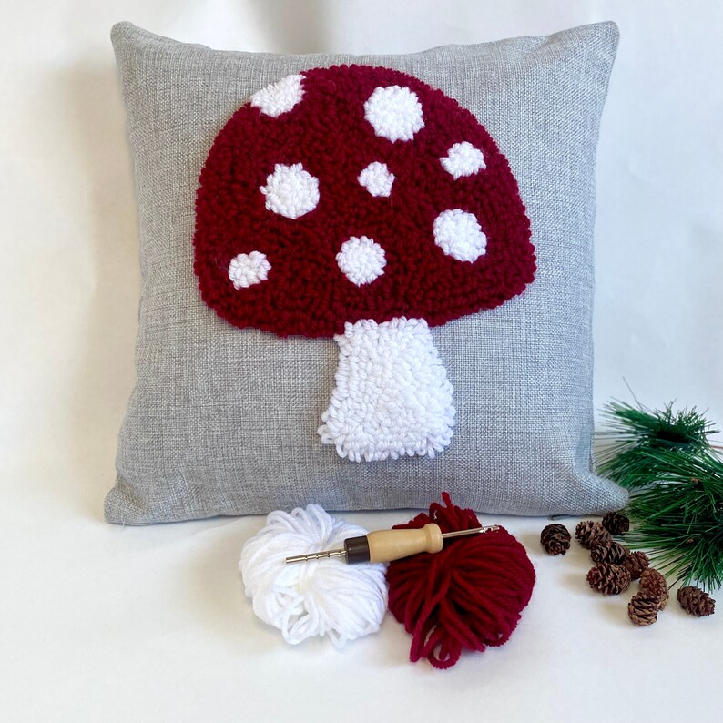 Punch Needle Pillow Kit Starter Needle Punching Throw Pillow - Etsy
