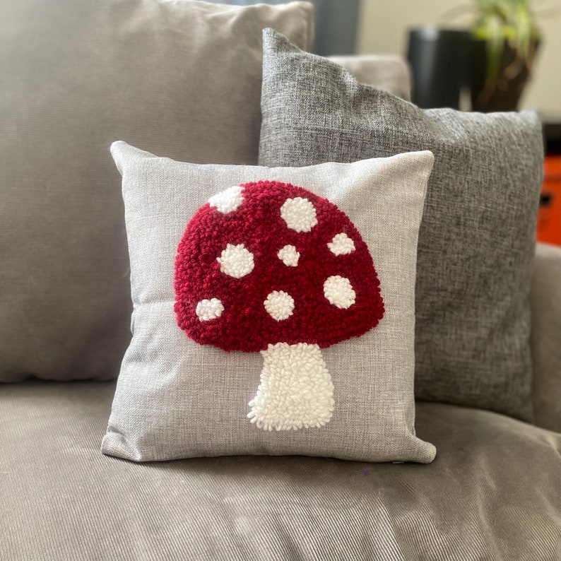 Punch Needle Pillow Kit Starter Needle Punching Throw Pillow - Etsy