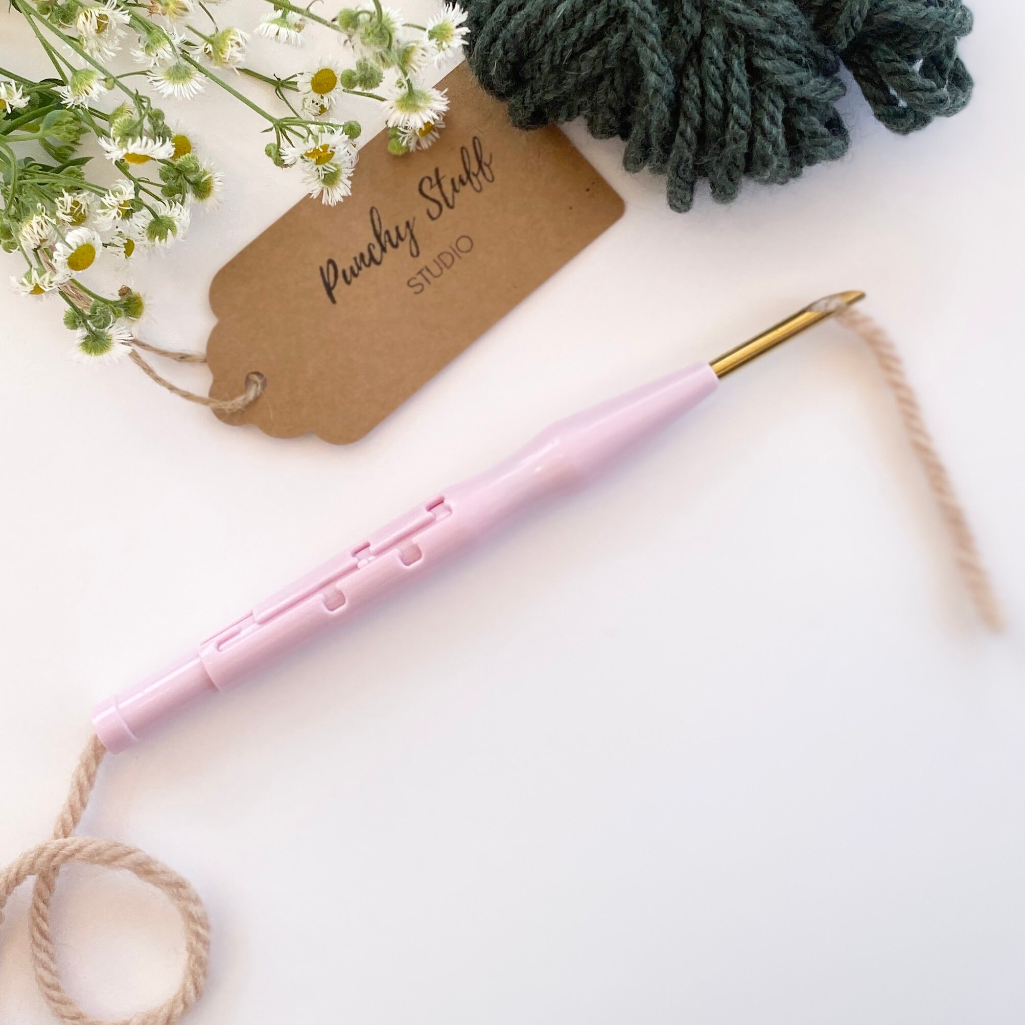 Adjustable Punch Needle | Beginner Rug Punch Tool | Pink or Blue Needle ...