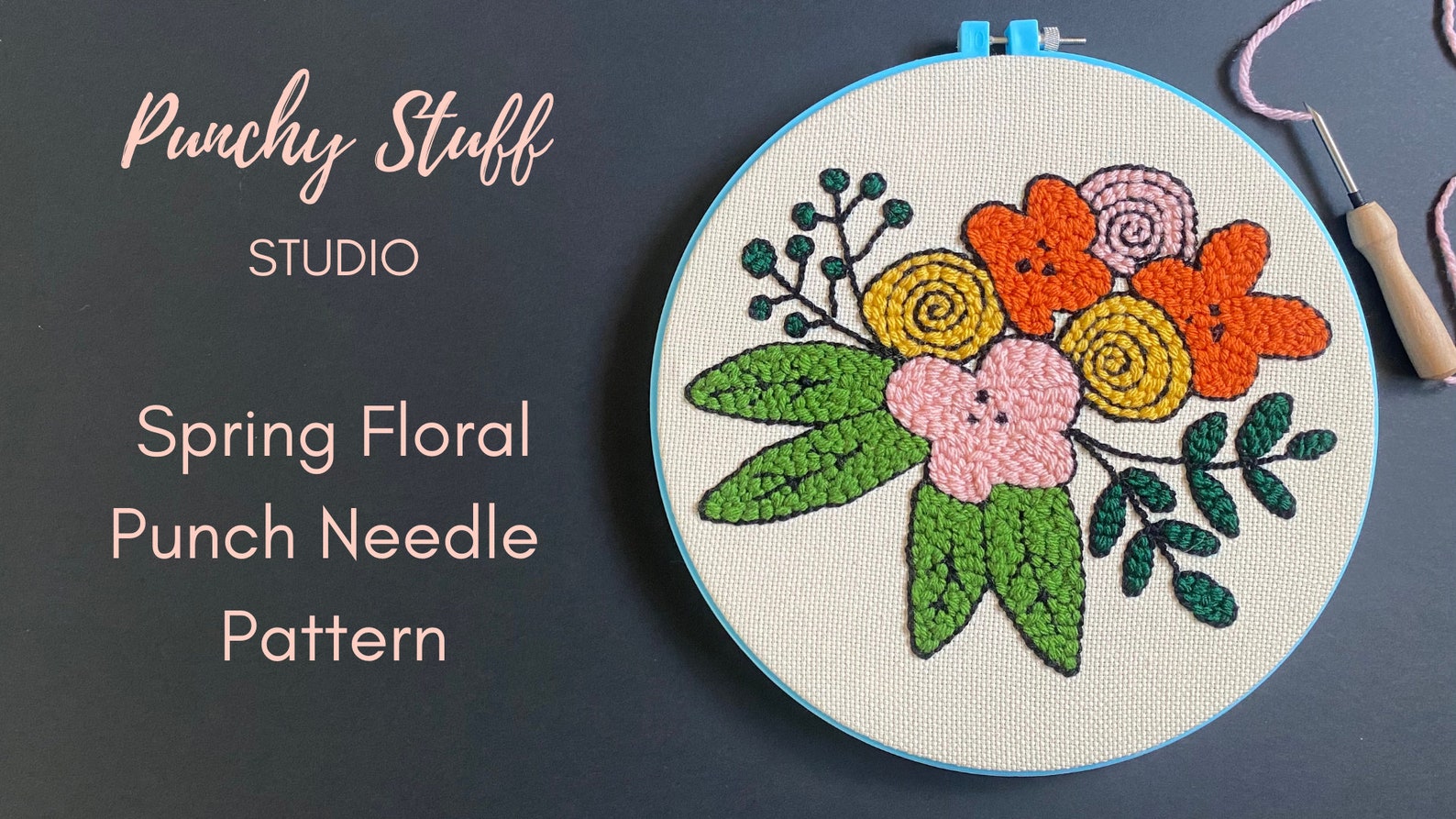 Flower Punch Needle Pattern Design Printable Template PDF - Etsy