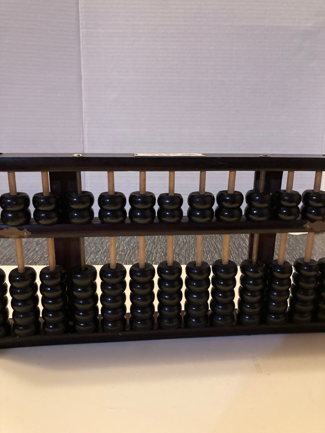 Chinese Abacus Black With Huang Shan Stamped on Top Has Metal ...