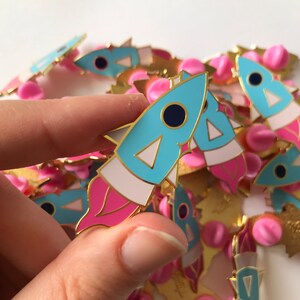 Space Rocket Launch Space Enamel Pin - Etsy
