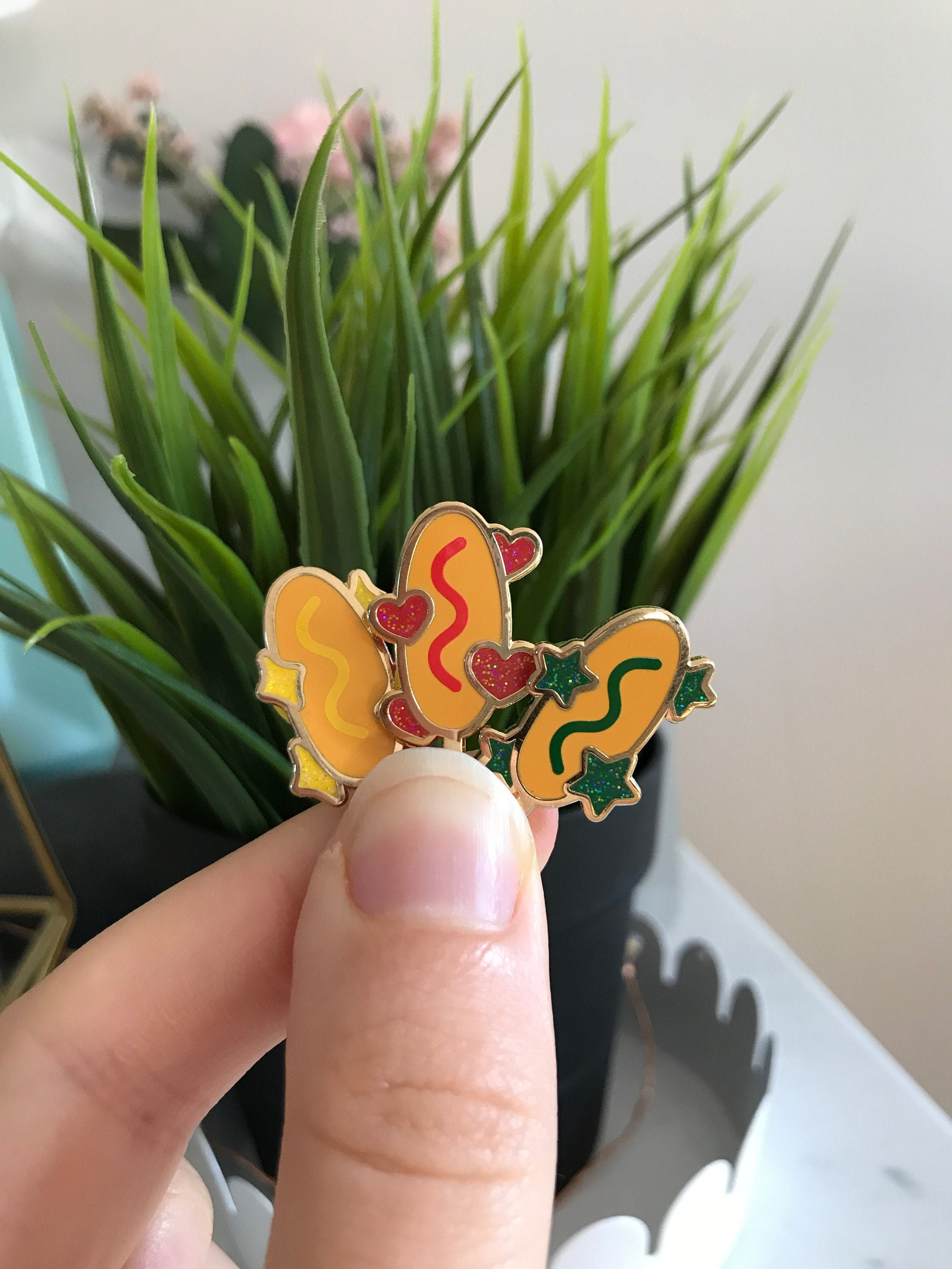 Cute Corn Dog Enamel Pin - Etsy