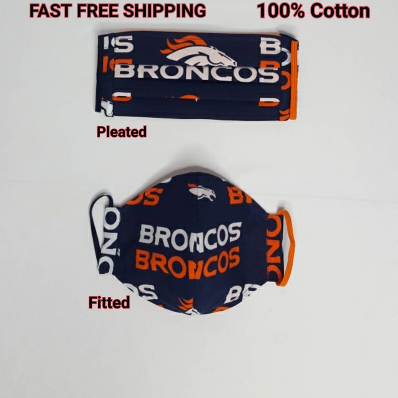 Denver Bronco Face Mask Bronco Face Mask Bronco Cotton Face | Etsy