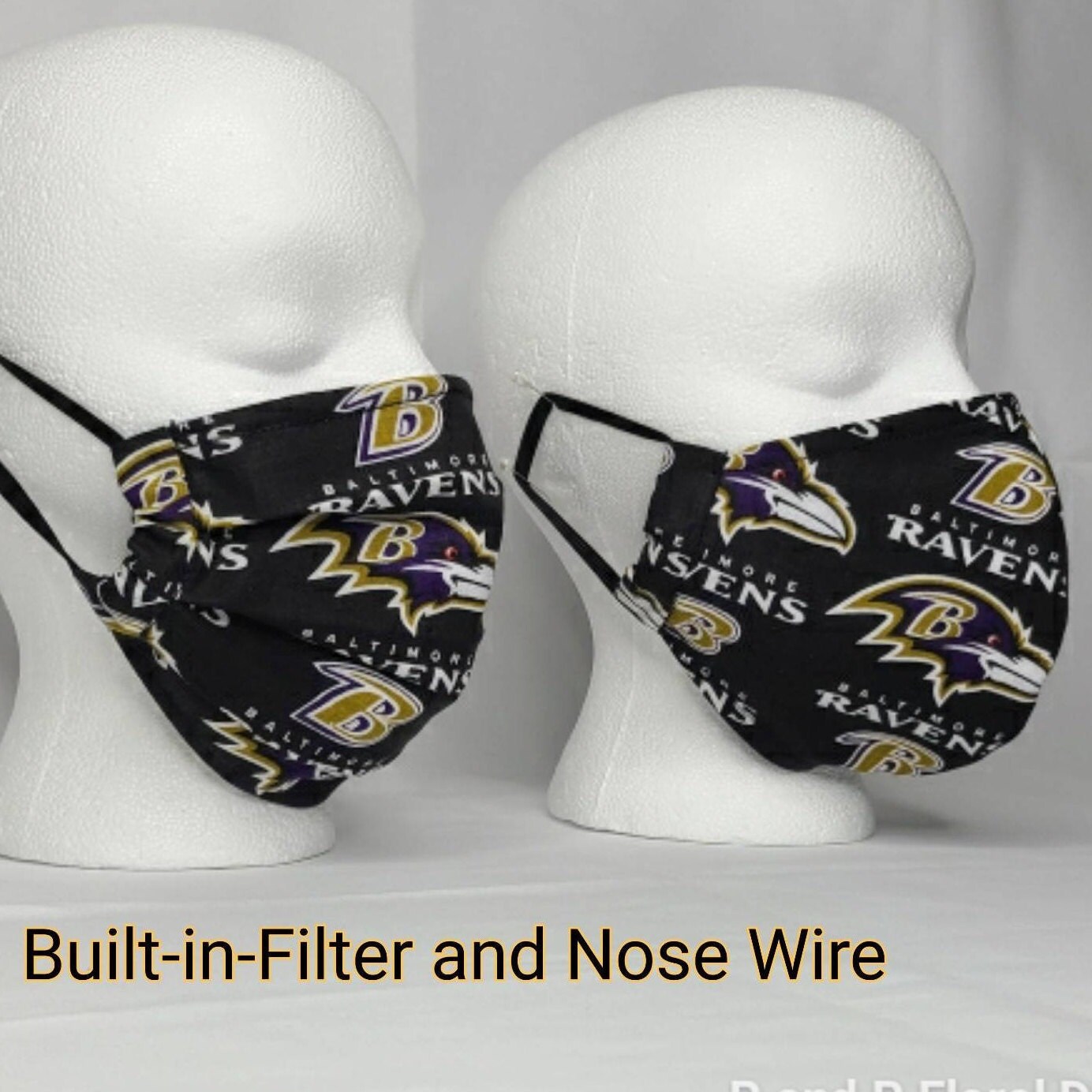 Baltimore Ravens Face Masks, Ravens NFL Face Masks, Ravens Cotton Face ...