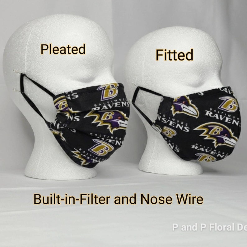 Baltimore Ravens Face Masks, Ravens NFL Face Masks, Ravens Cotton Face ...