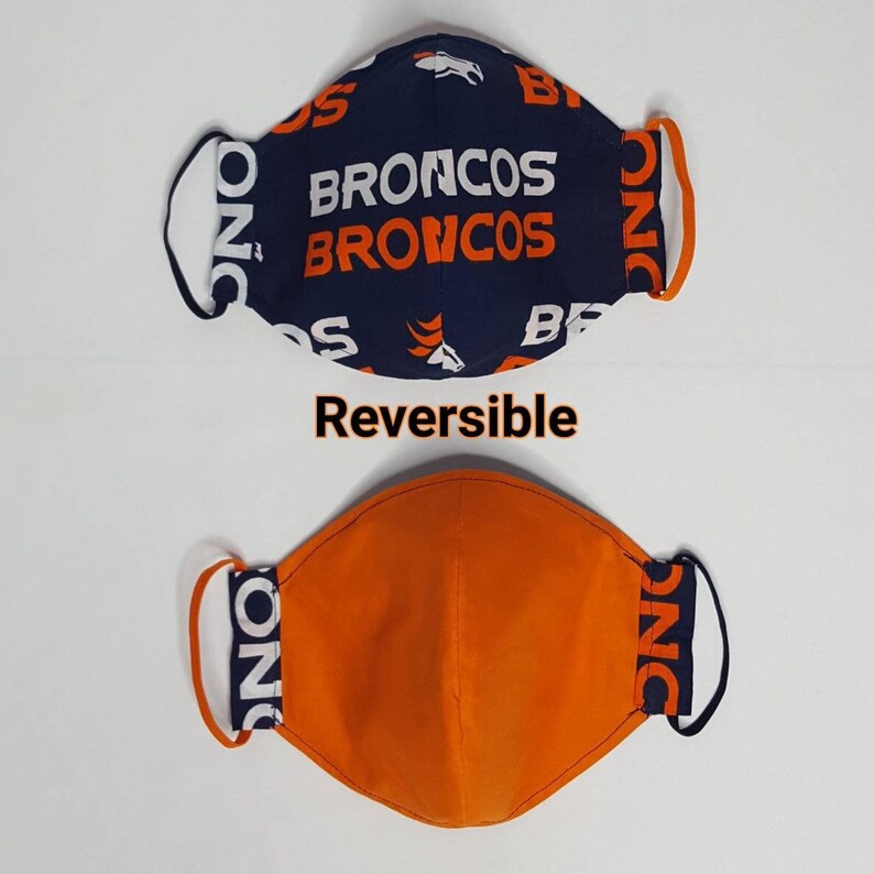Denver Bronco Face Mask Bronco Face Mask Bronco Cotton Face - Etsy
