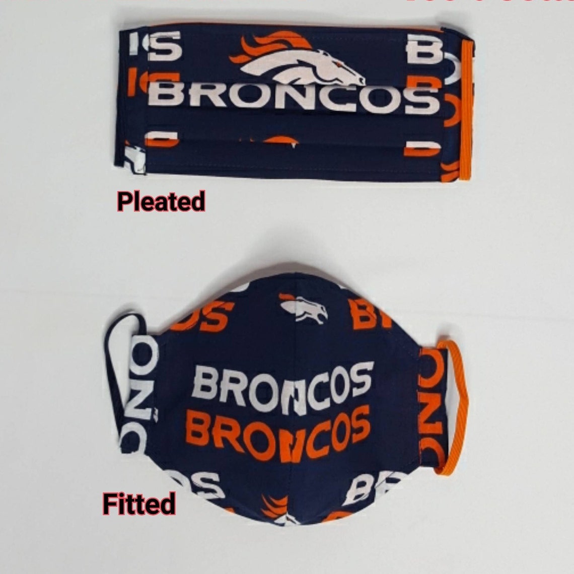 Denver Bronco Face Mask Bronco Face Mask Bronco Cotton Face - Etsy