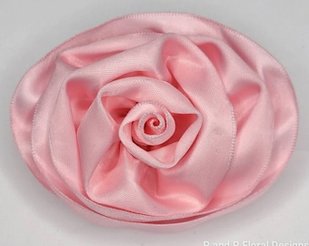 Royal Blue Satin Rose Pin Brooch/hair Clip Handmade Ribbon | Etsy