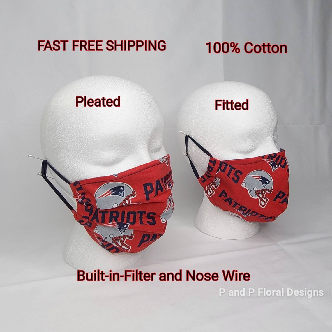 New England Patriots Face Mask Patriots Face Mask Patriots | Etsy