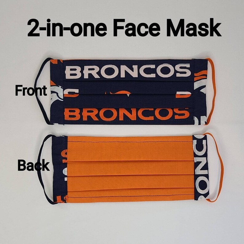 Denver Bronco Face Mask Bronco Face Mask Bronco Cotton Face - Etsy