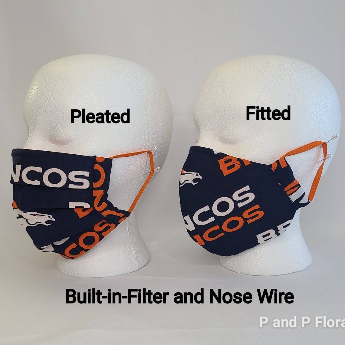 Denver Bronco Face Mask Bronco Face Mask Bronco Cotton Face - Etsy