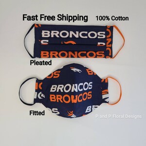 Denver Bronco Face Mask Bronco Face Mask Bronco Cotton Face | Etsy