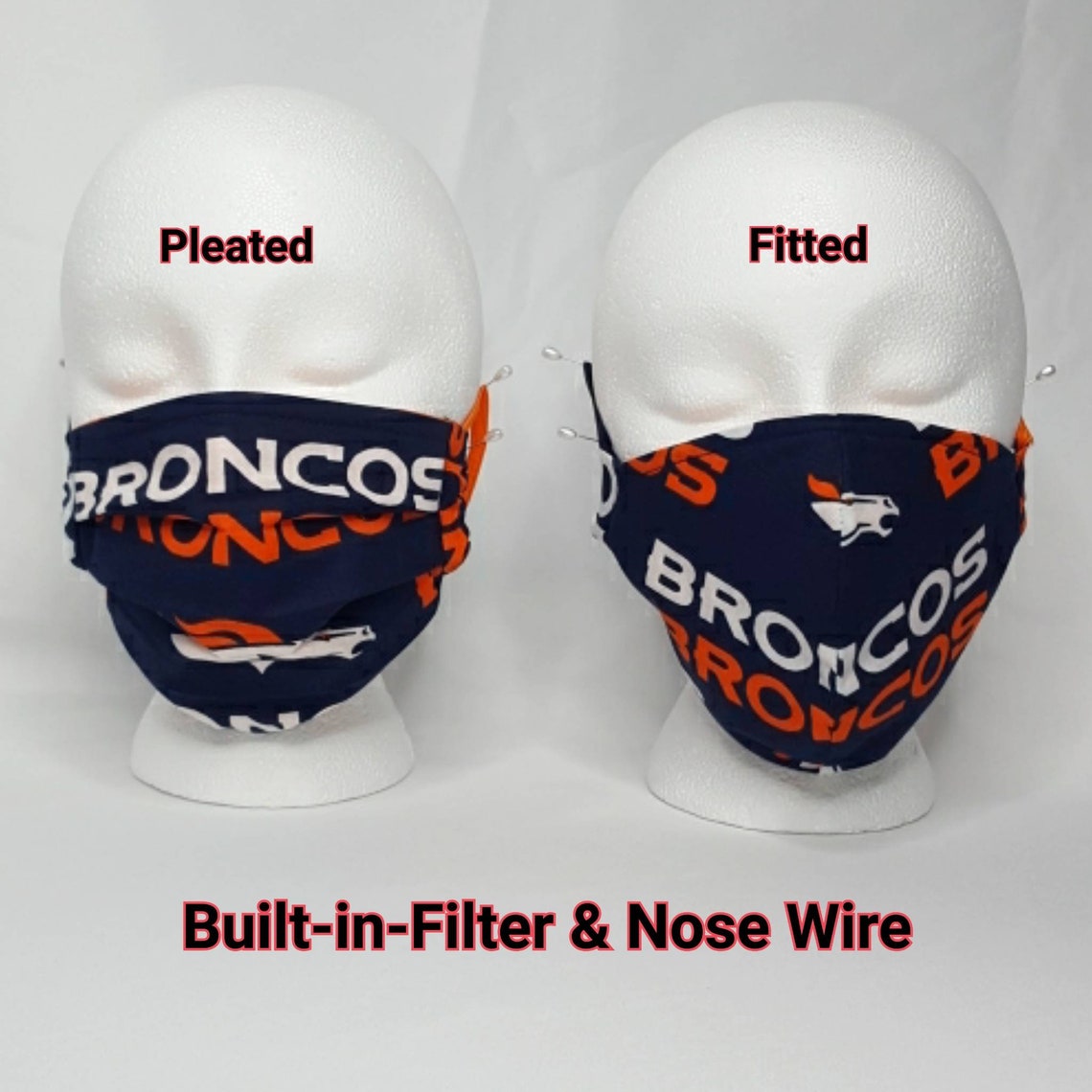 Denver Bronco Face Mask Bronco Face Mask Bronco Cotton Face | Etsy
