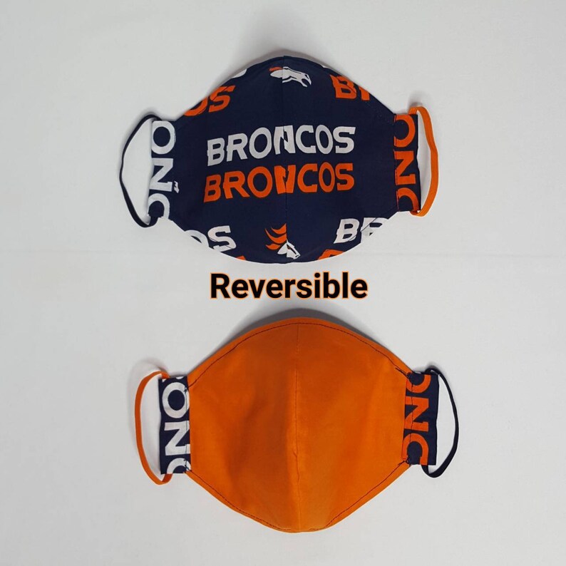Denver Bronco Face Mask Bronco Face Mask Bronco Cotton Face | Etsy