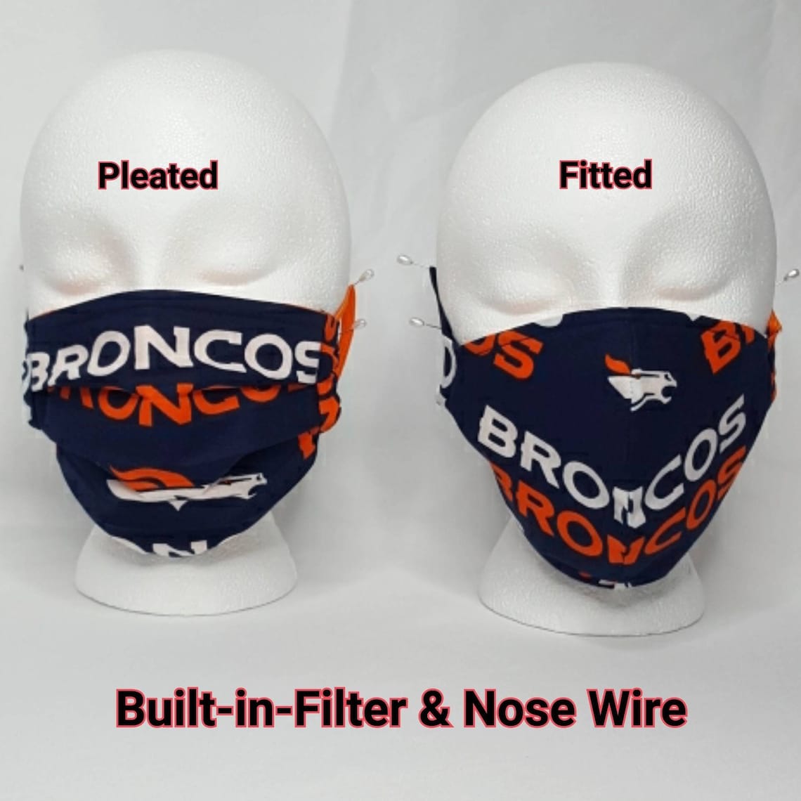 Denver Bronco Face Mask Bronco Face Mask Bronco Cotton Face - Etsy