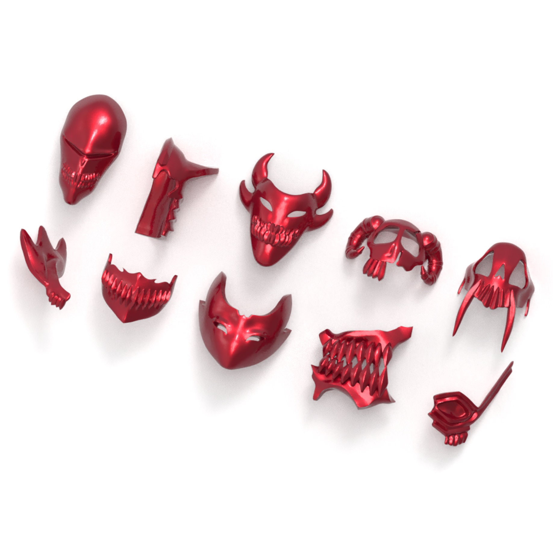 10 Arrancar Hollow Masks Pack - Anime & Manga - 3D Printable Model Only ...