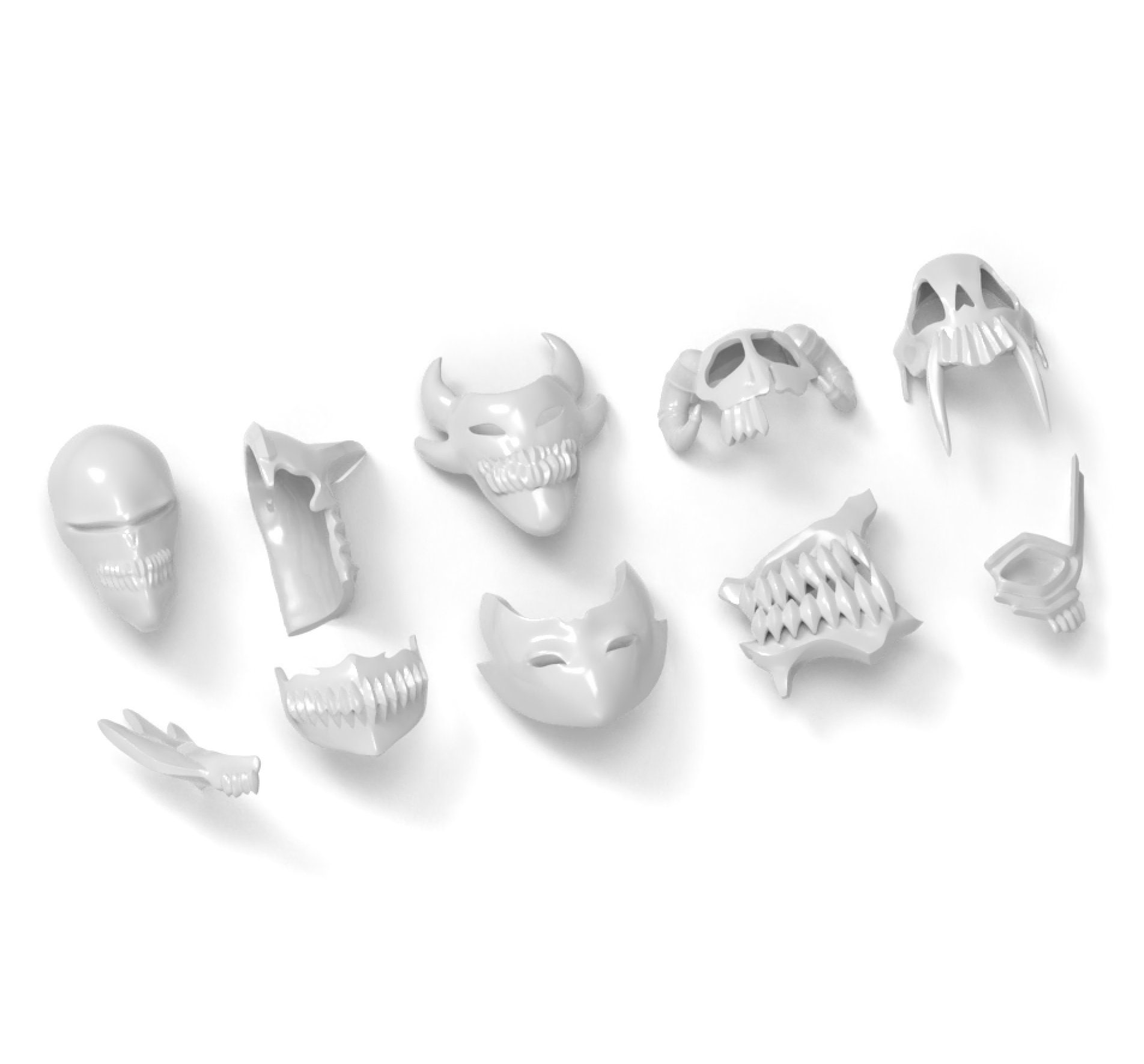 10 Arrancar Hollow Masks Pack - Anime & Manga - 3D Printable Model Only ...
