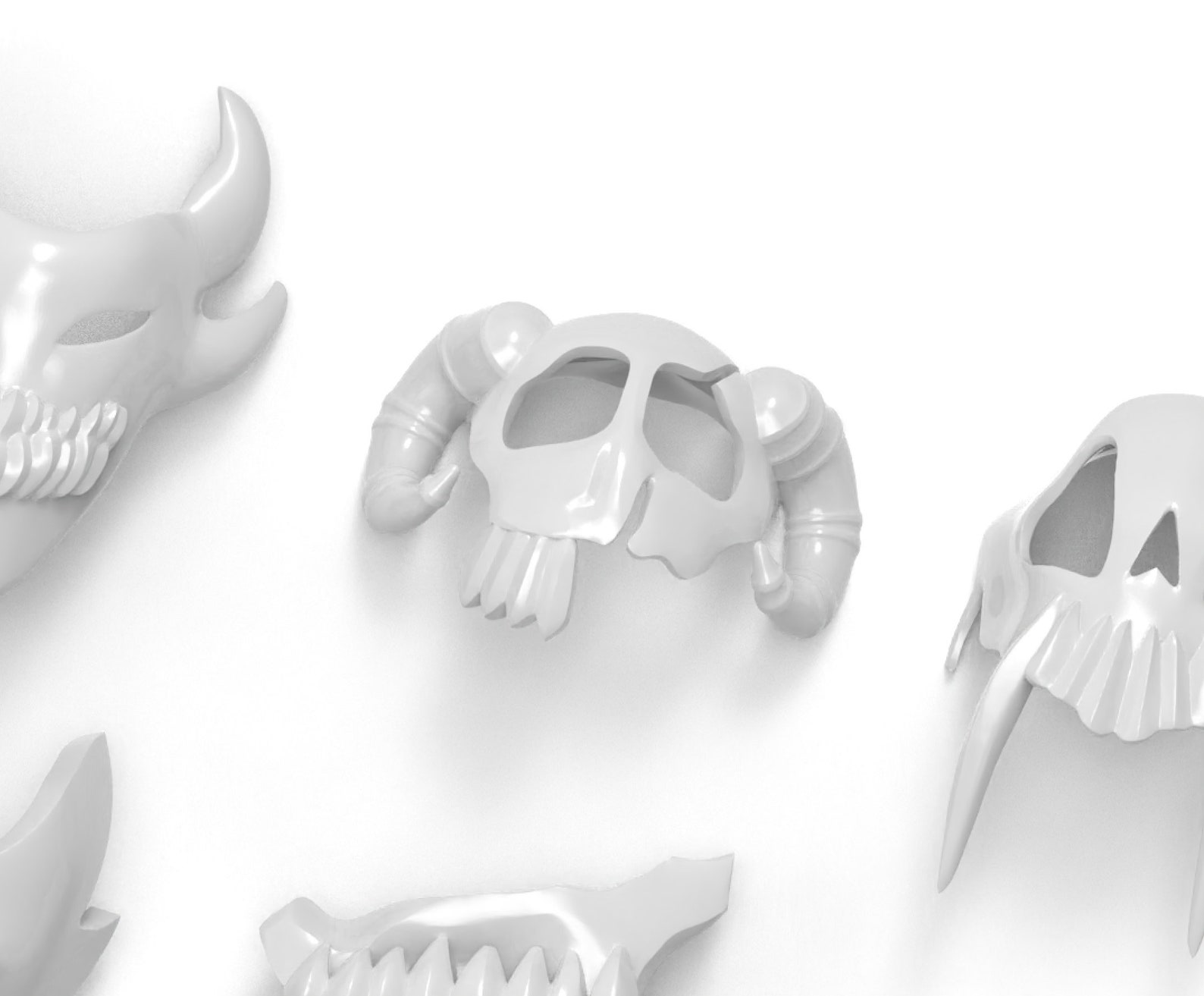 10 Arrancar Hollow Masks Pack - Anime & Manga - 3D Printable Model Only ...