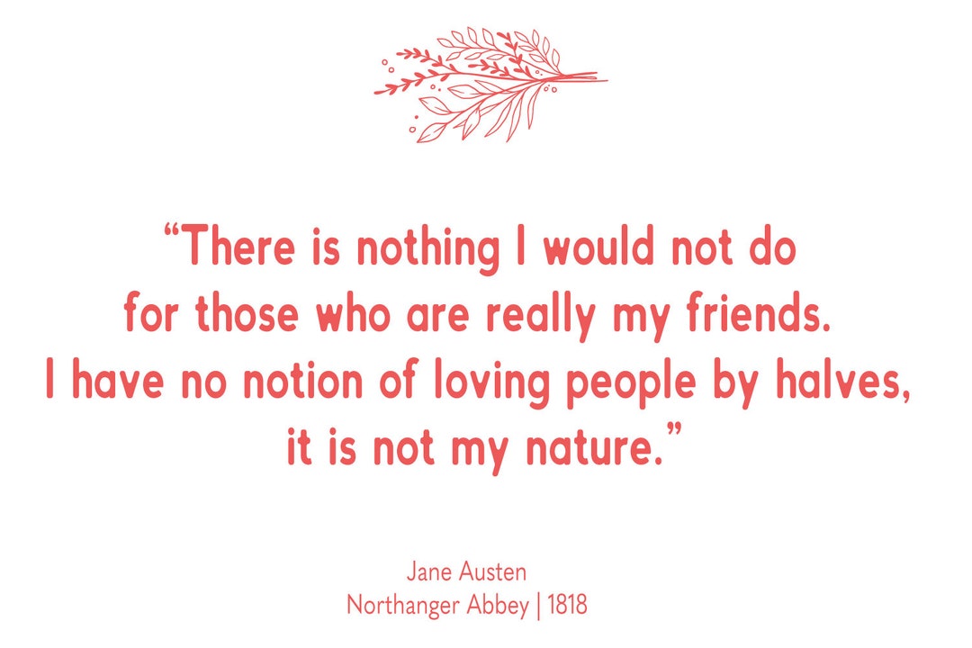 Jane Austen Literary Greeting Card A7 There is Nothing I Would Not Do ...