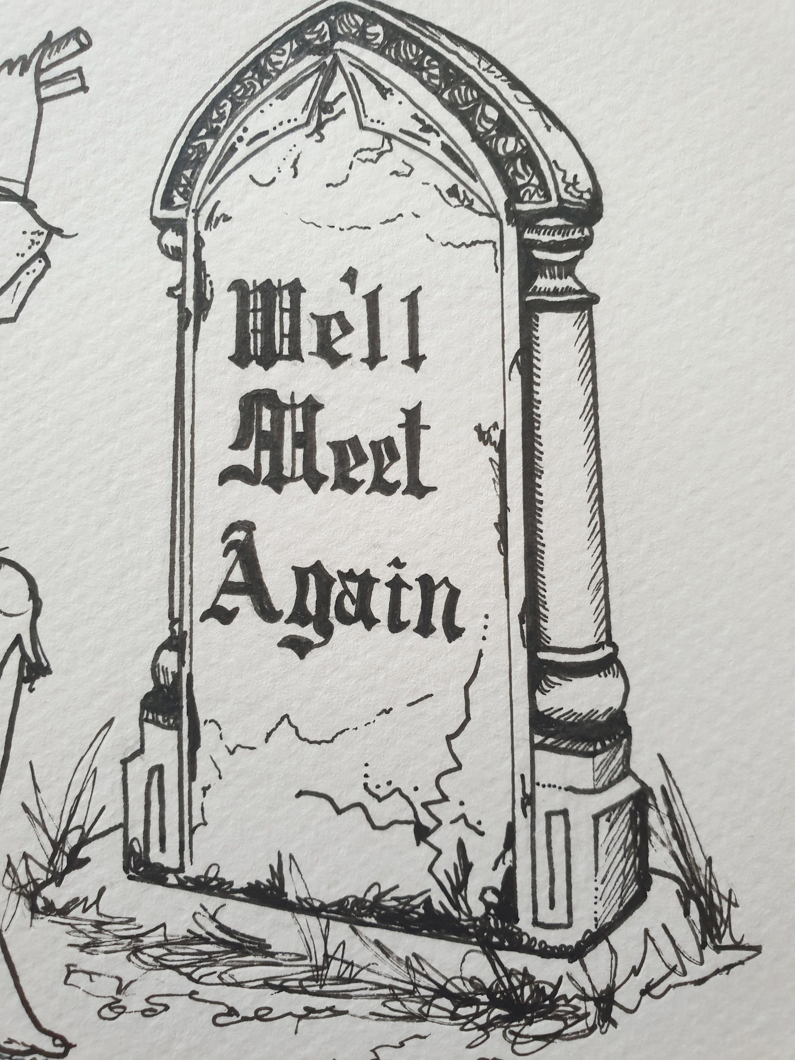 Tattoo Inspired ART Original Ink Drawing by CHH Artist Death - Etsy