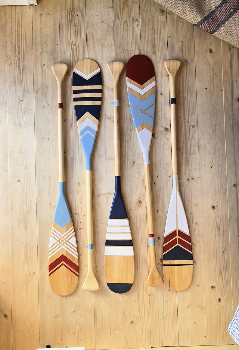 Bunkie Collection, Blue // Hand Painted // Decorative Oars // Wall Art ...