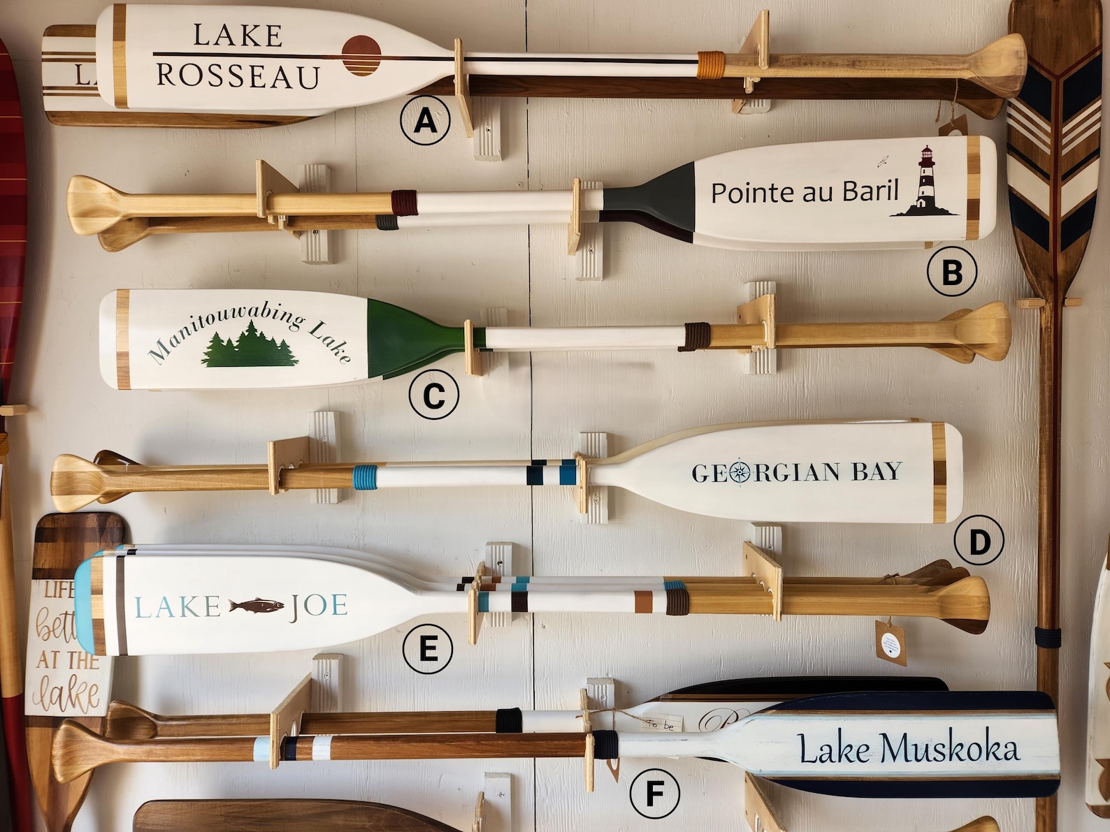 Custom Painted Canoe Paddle: Personalized Lake House Decor - Etsy