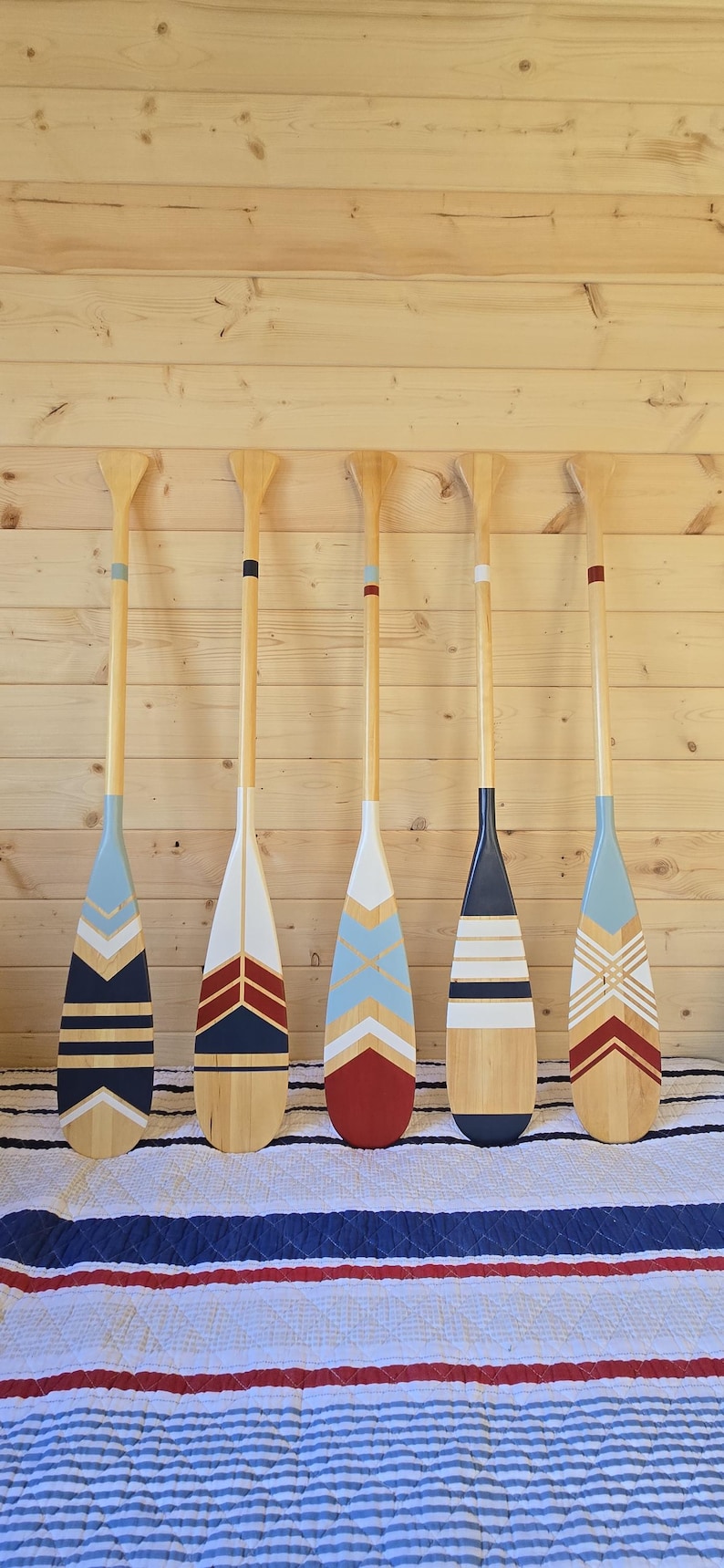Bunkie Collection, Blue // Hand Painted // Decorative Oars // Wall Art ...