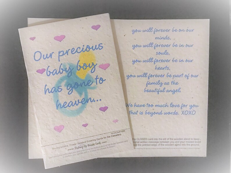 Loss of Baby Sympathy Card Cemetery Decorations Baby in | Etsy