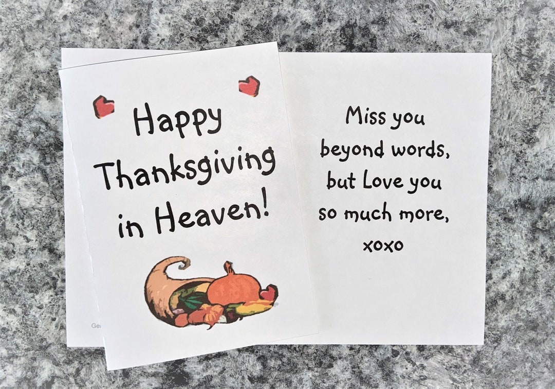 Cemetery Decorations - Happy Thanksgiving in Heaven - Biodegradable ...