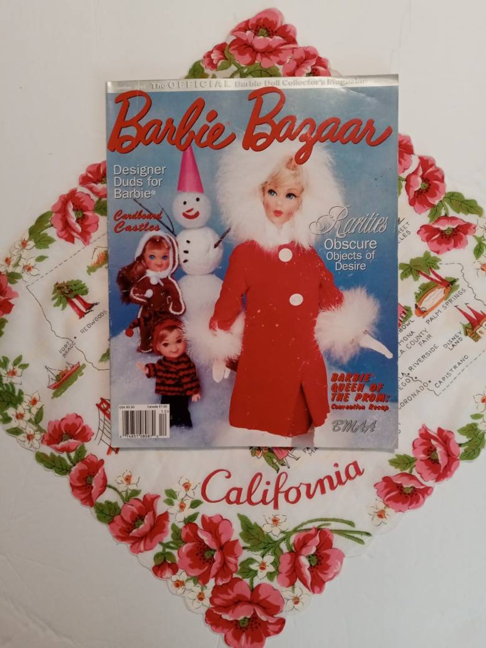 Vintage Barbie Bazaar Magazine Mod Barbie Doll Cover Christmas Holiday ...