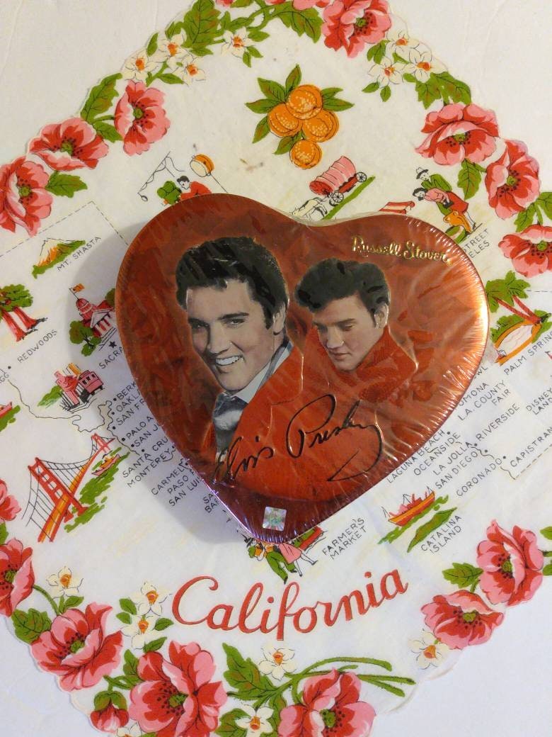 Vintage Elvis Presley Valentine's Day Box of Russell Stover Chocolates ...