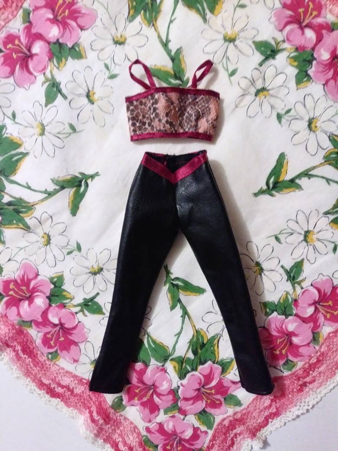 Vintage Jackks Doll Clothes Mego Doll Clothes Black Leather Pants ...