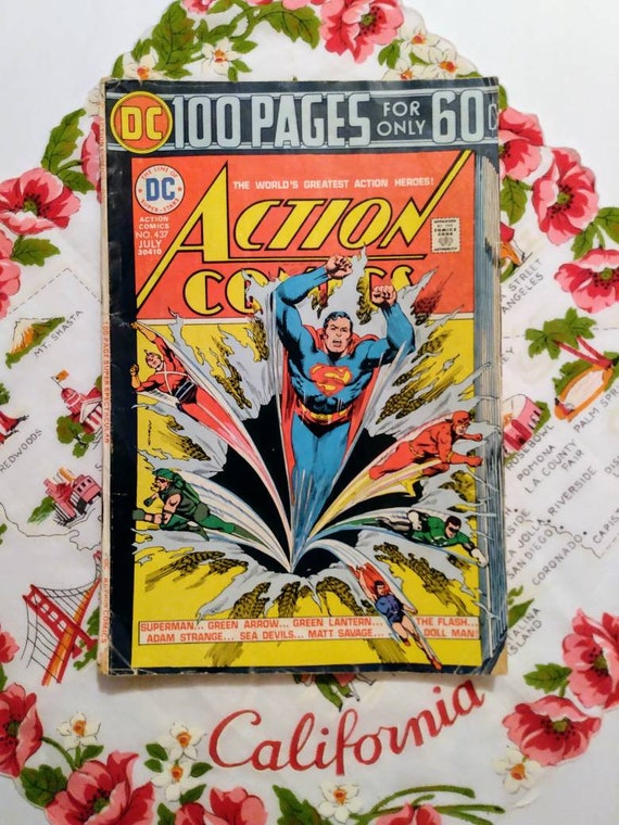 Vintage DC Comics Action Comics Superman Comic Book - Etsy