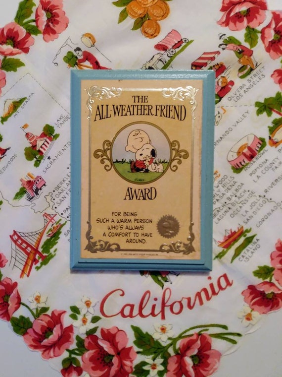 Vintage Wall Plaque Peanuts Wall Decor Charlie Brown Snoopy | Etsy