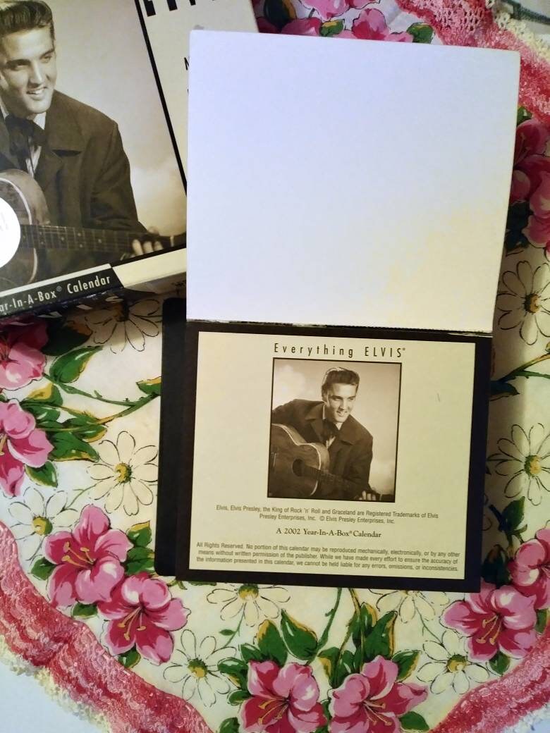 Vintage Elvis Presley Desk Calendar 2002 Vintage Elvis Desk Calendar ...